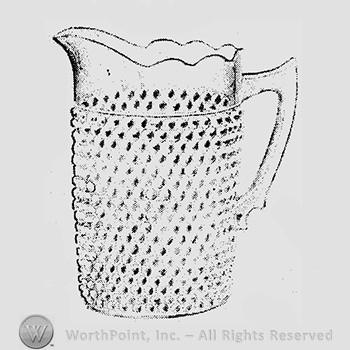 Mark with Glass pattern: Hobnail; pitcher. | #350892
