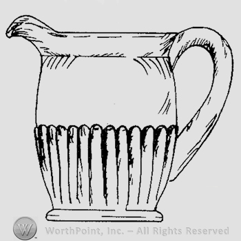 Mark with Glass pattern: Rib Band; creamer. | #355595