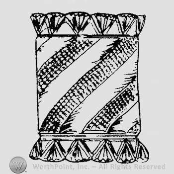 Mark with Glass pattern: Spiralled Diamond-Point; | #355671