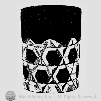 Mark with Glass pattern: Red Block; tumbler. | #356109