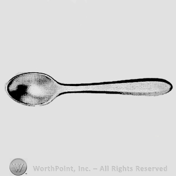 Mark with Glass pattern: Unknown; salad spoon. | #356348
