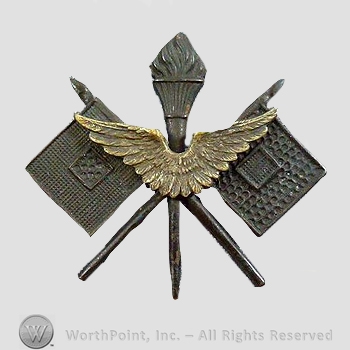 Mark with WWI Metal Insignia : Single WWI Army | #357409