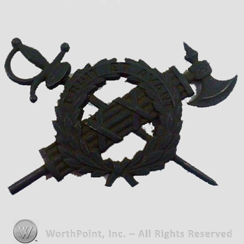 Mark with WWI Metal Insignia : Army Inspector | #357438