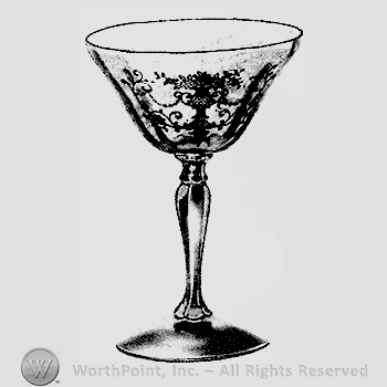 Mark with Glass Pattern: Florentine; goblet. | #358050
