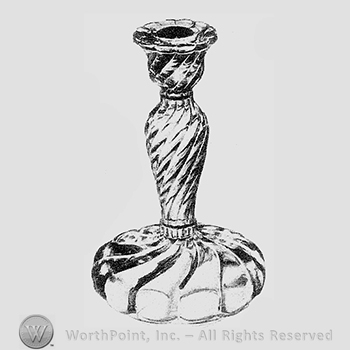 Mark with Glass Pattern: Colony; candlestick. | #358605