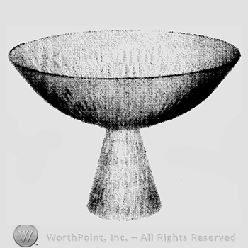 Mark with Glass Pattern: No. 4166; footed bowl. | #358827
