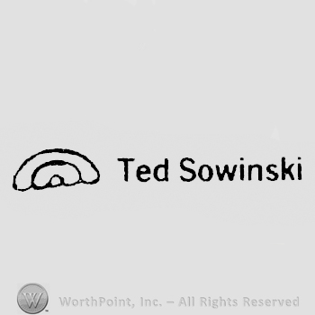Mark with A symbol and the text "Ted Sowinski". | #35982