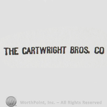 Mark with The text "THE CARTWRIGHT BROS. CO". | #36025