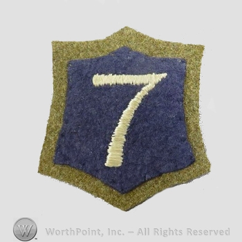 Mark with WWI Army Patch : 7th Corps Patch. | #360321