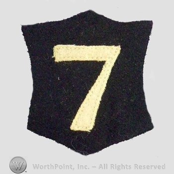 Mark with WWI Army Patch : 7th Corps Patch. | #360428