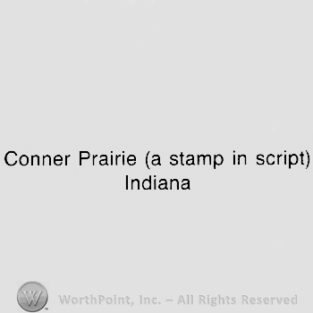 Mark with The text "Conner Prairie (a stamp in | #36410