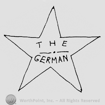 Mark with The text "THE GERMAN" and a star. | #36451