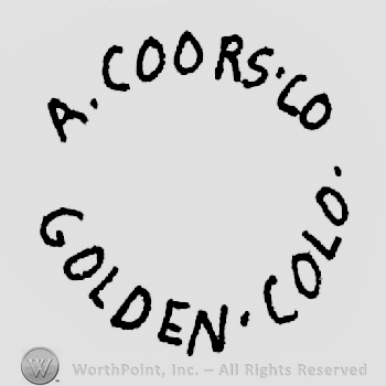 Mark with The text "A. COORS CO. GOLDEN COLO.". | #36478