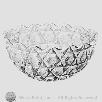 Mark with Glass pattern: Red Block; finger bowl. | #366285