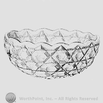 Mark with Glass pattern: Red Block; bowl. | #366289