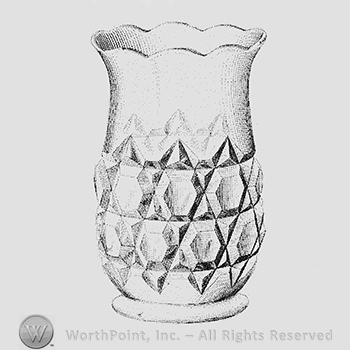 Mark with Glass pattern: Red Block; celery vase. | #366293
