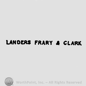 Mark with The names Landers Frary & Clark written | #36641