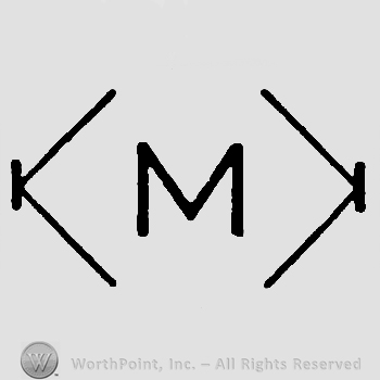 Mark with The letter "M" and two symbols. | #36843