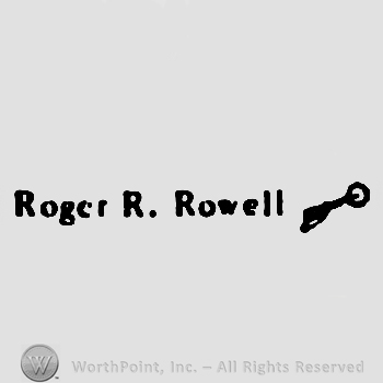 Mark with The words "Roger R. Rowell" and a key. | #36927