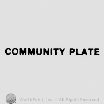 Mark with The words "COMMUNITY PLATE". | #36943
