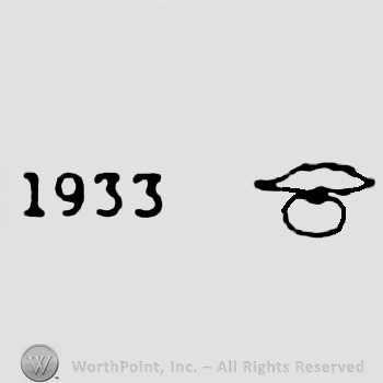 Mark with The number "1933" and a hat. | #37085