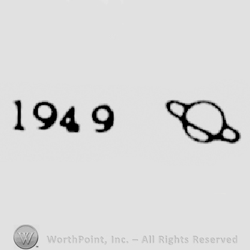 Mark with The number "1949" and a planet. | #37101