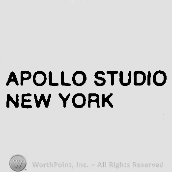 Mark with The text "APOLLO STUDIO NEW YORK". | #37134