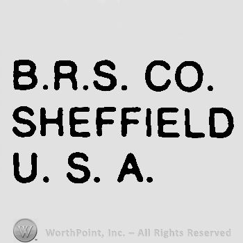 Mark with The text "B.R.S. CO. SHEFFIELD U.S.A.". | #37135