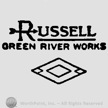 Mark with The text "RUSSELL GREEN RIVER WORKS", a | #37260