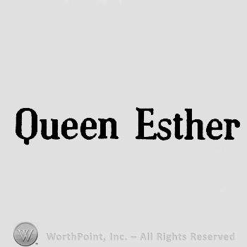 Mark with The words "Queen Esther". | #37273