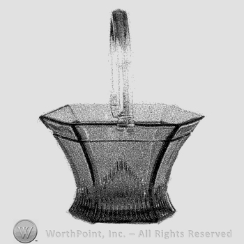 Mark with Glass pattern: Banded Picket; basket. | #374444