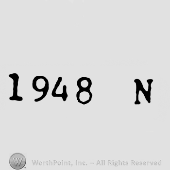 Mark with The number "1948" and the letter "N". | #37456