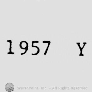 Mark with The number "1957" and the letter "Y". | #37465