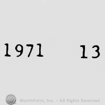 Mark with The numbers "1971 13". | #37479