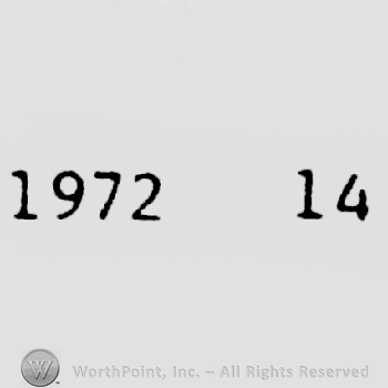Mark with The numbers "1972 14". | #37480