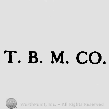 Mark with The text "T. B. M. CO.". | #37518