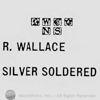 Mark with R. WALLACE written bellow six squares | #37669