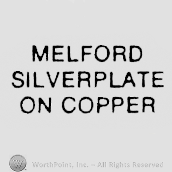 Mark with The text "MELFORD SILVERPLATE ON | #37671
