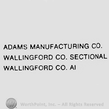 Mark with The text "ADAMS MANUFACTURING CO. | #37672