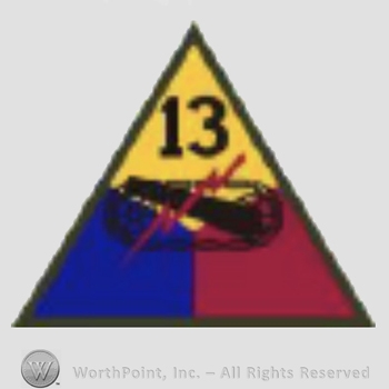 Mark with US Army Shoulder Sleeve Insignia: 13rd | #377460