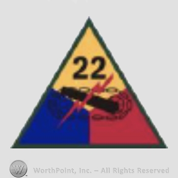 Mark with US Army Shoulder Sleeve Insignia: 22nd | #377465