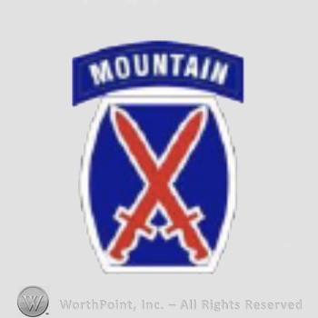 Mark with US Army Shoulder Sleeve Insignia: 10th | #377813