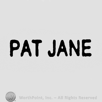 Mark with The text "PAT JANE". | #37840