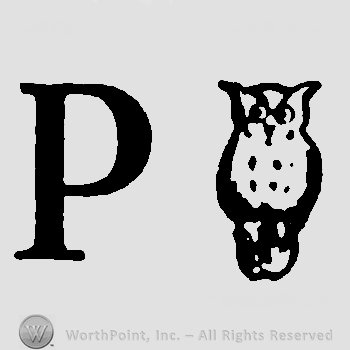 Mark with The letter "P" and an owl. | #37884