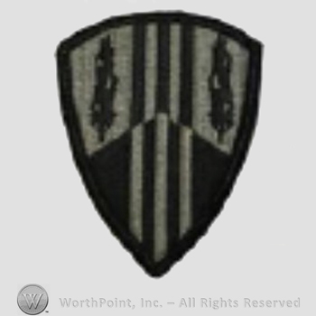 Mark with A shield, three stripes and two trees. | #379270