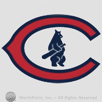 Mark with Chicago Cubs sport logo: letter C with | #384751
