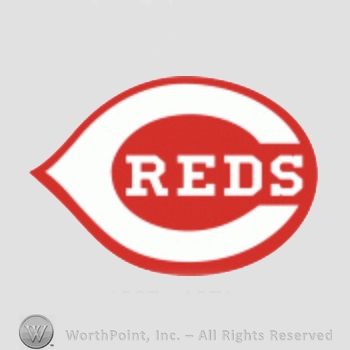 Mark with Cincinnati Reds sport logo: REDS inside | #384866