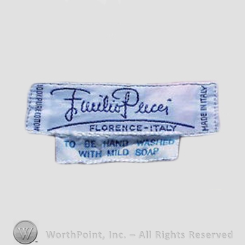 Mark with Clothing label : Emilio Pucci. | #403203