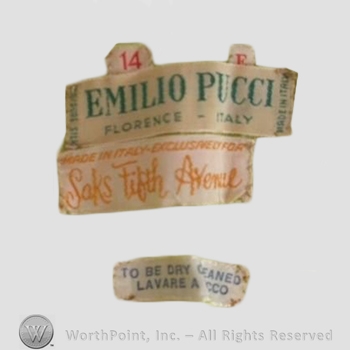 Mark with Clothing label : Emilio Pucci. | #403204