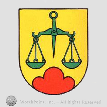 Mark with Shield with a scale over a heraldic | #414007